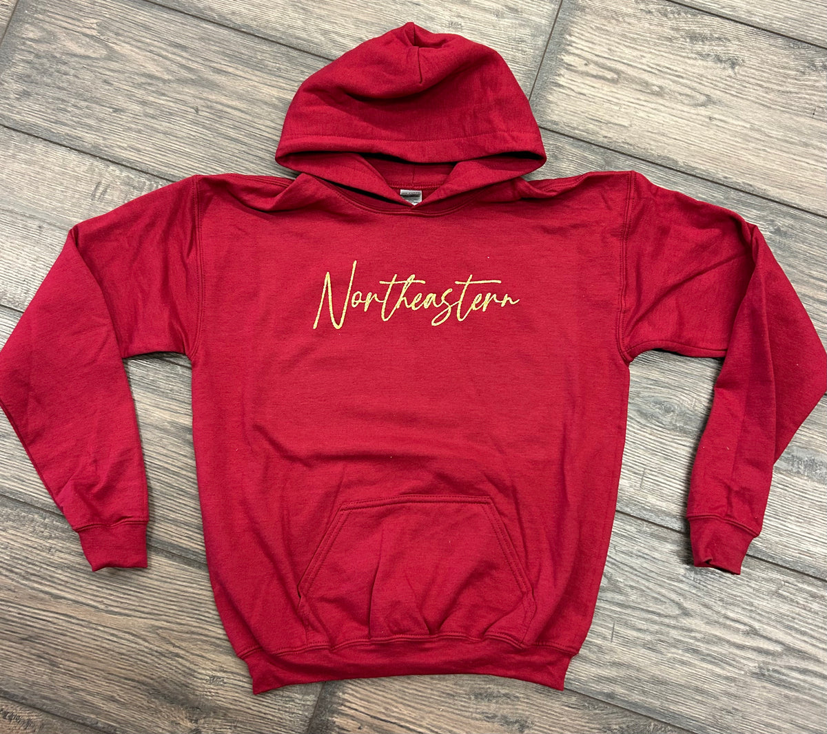 Youth Northeastern Glitter Script Hoodie – Ohio Roots Boutique